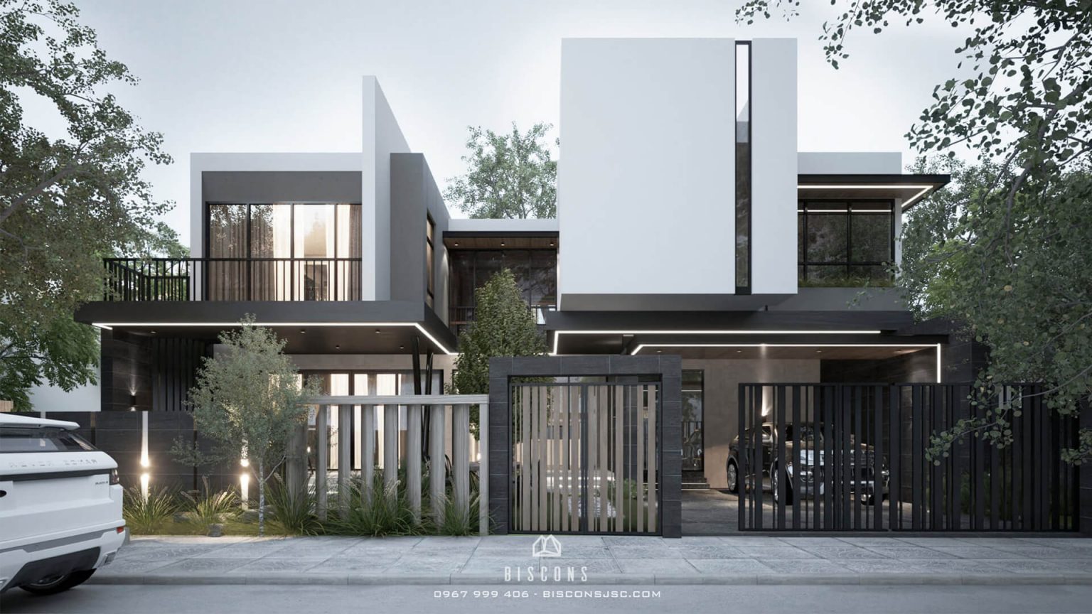 Mẫu thiết kế biệt thự hiện đại HQ HOUSE | Biscons Jsc