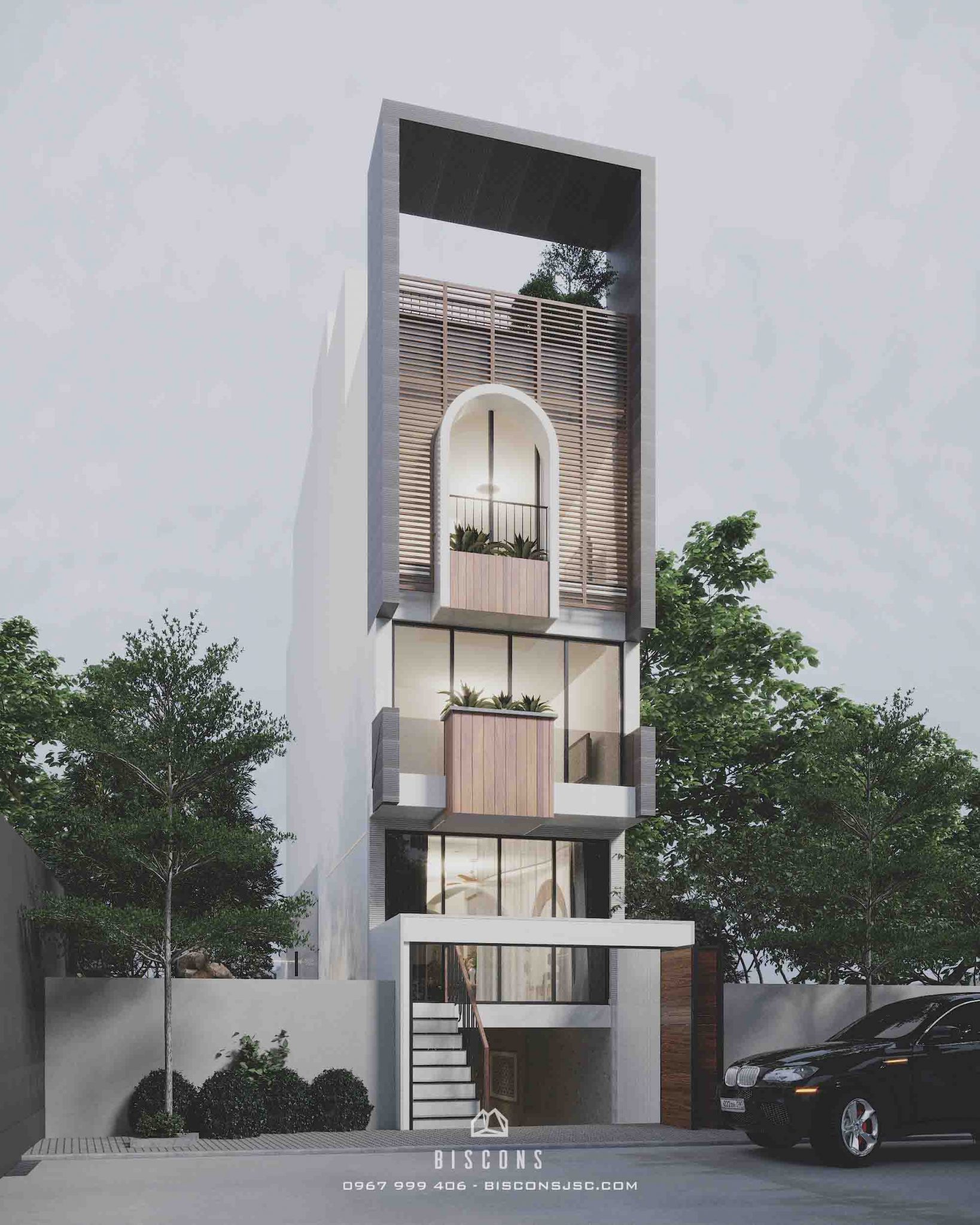 Thiết kế nhà phố hiện đại HH House | Kiến trúc Biscons Jsc
