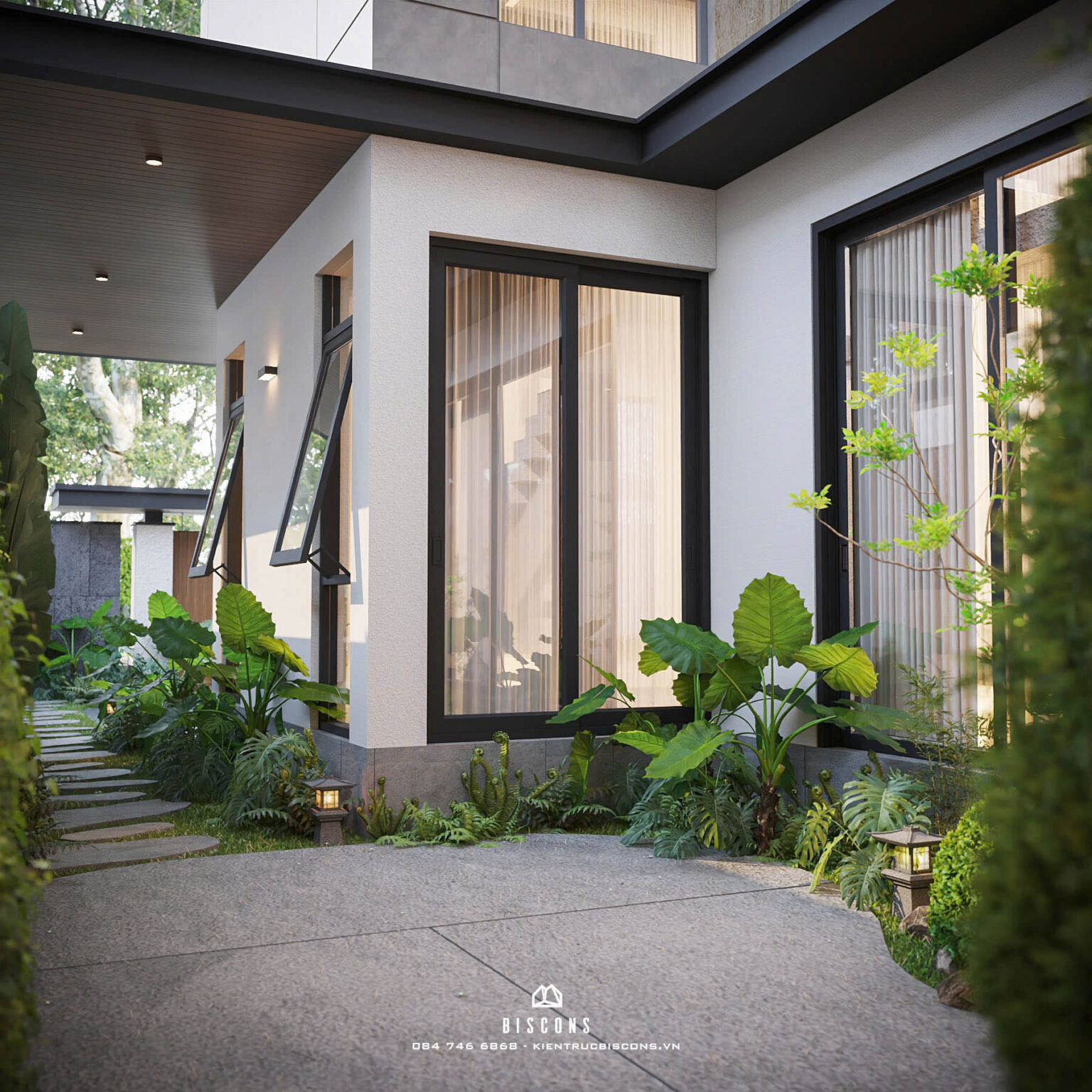 Thiết kế nhà phố hiện đại Charmed House - Biscons