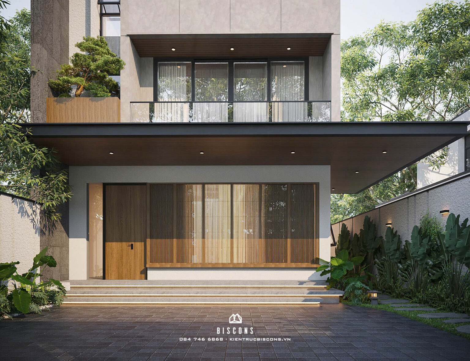 Thiết kế nhà phố hiện đại Charmed House - Biscons