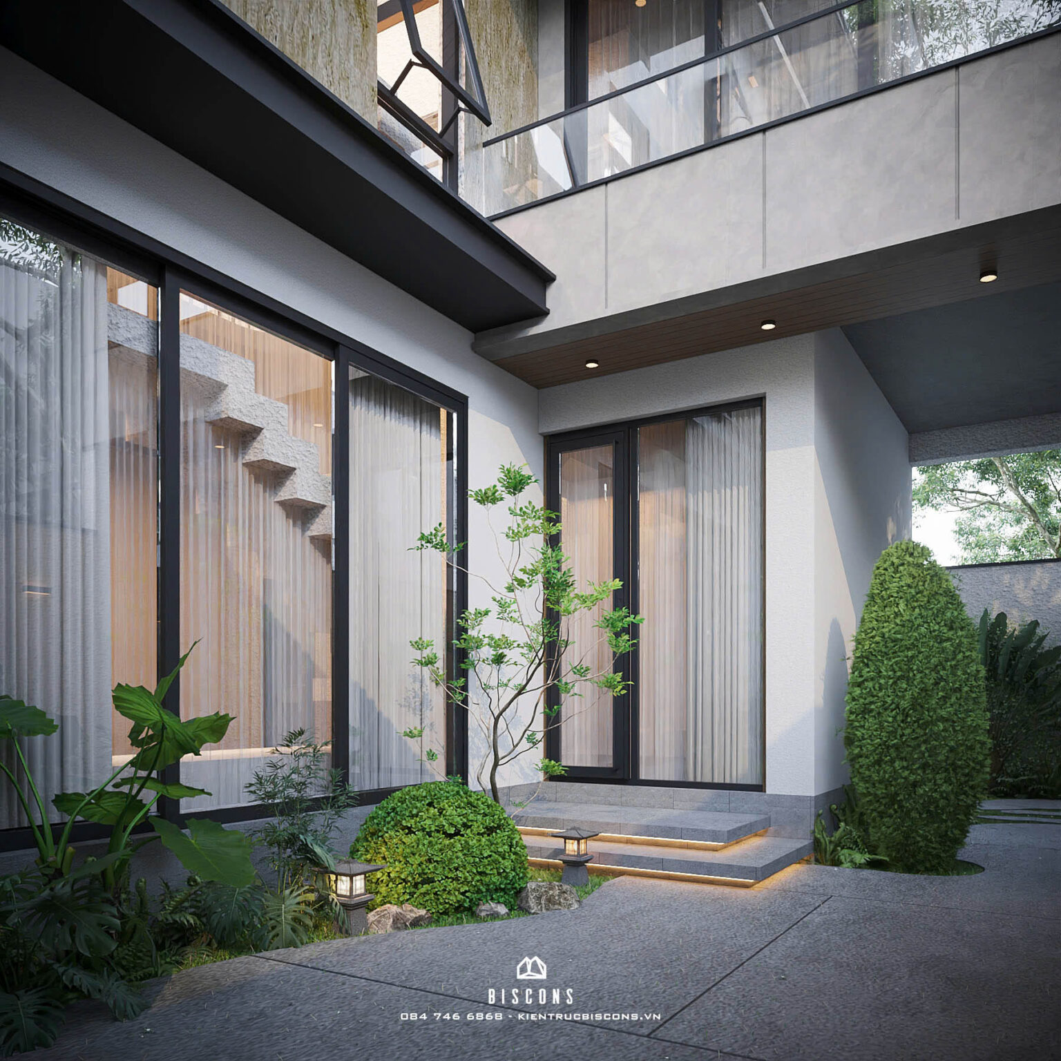 Thiết kế nhà phố hiện đại Charmed House - Biscons